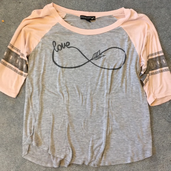 Tops | A Loose Tee Shirt With A Love Infinity Sign | Poshmark